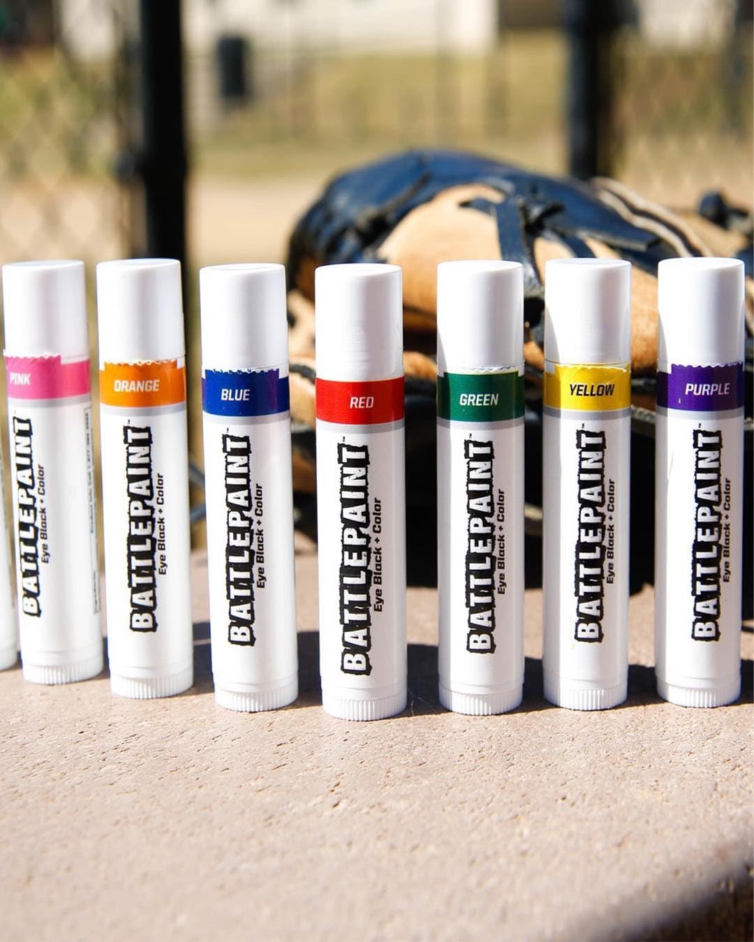 EyeBlack BattlePaint – Bright Colored Under Eye Black Grease for Pro Athletes and Super Fans – Baseball, Softball, Football – 1 Stick – Pink