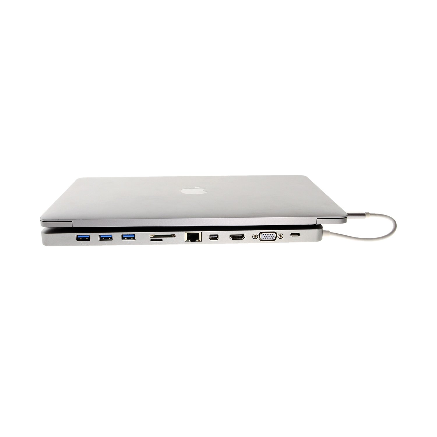 USB C PD Docking Station w/Multi-Port USB 3.1 Hub & Display Aluminum