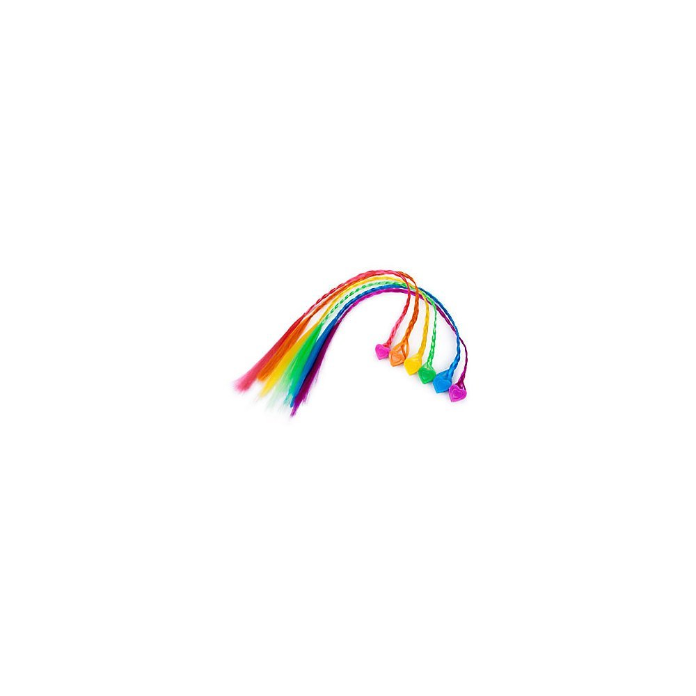 U.S. Toy Nylon Hair Braid Extensions Attachments - 12 Pieces