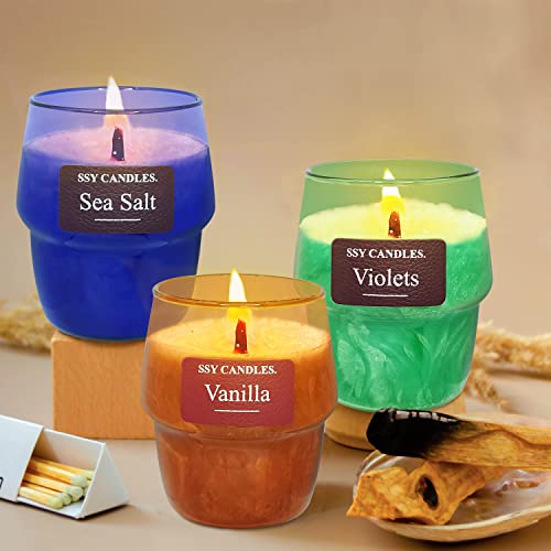 Handmade Vanilla Scented Glass Jar Candle - Perfect for Romantic Dinners and Gifting