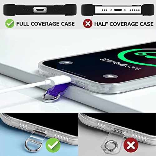 Cell Phone Lanyard for Around The Neck, Universal 2 Pcs Phone Crossbody Lanyard + 2 Pcs Patch, Multifuctional Adjustable Nylon Neck Strap for Women Compatible with Most Smartphones (PinkWhite&Black)