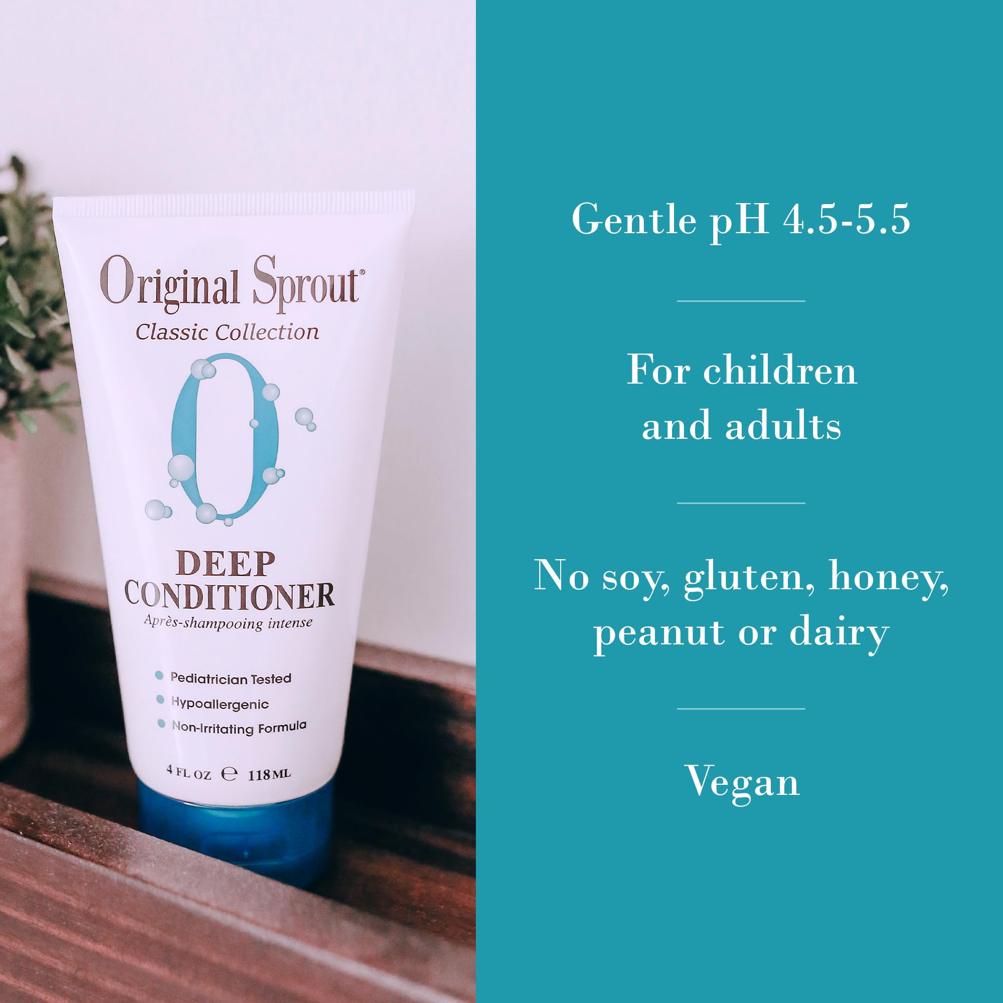 Original Sprout Deep Conditioner for All Hair Types, Vegan Conditioner, 32 oz. Bottle