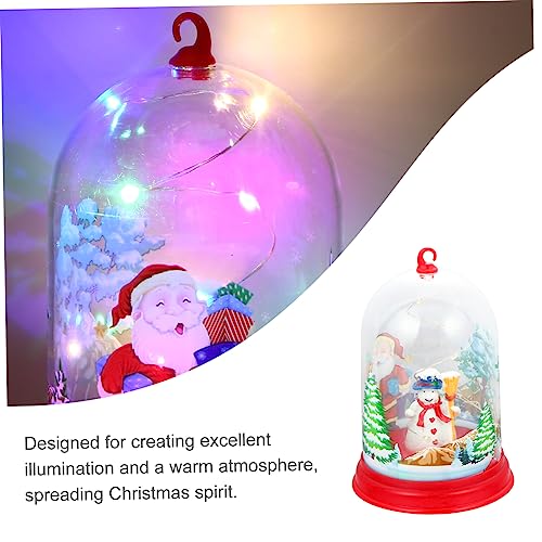 Gadpiparty Christmas Glow Night Lights Christmas Snow Globes Mini Christmas Tree Kids Decor Christmas Candle Lantern Xmas Party Bag Filler Light up Snow Globe Lantern Xmas Table Lamp Desktop