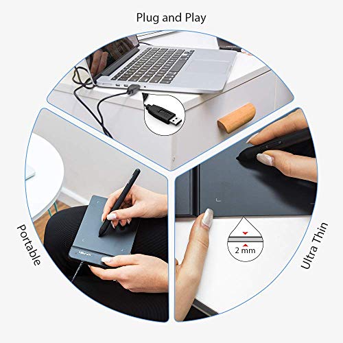Drawing Tablet XPPen G430S OSU Tablet Graphic Drawing Tablet with 8192 Levels Pressure Battery-Free Stylus, 4 x 3 inch Ultrathin Tablet for OSU Game, Online Teaching Compatible with Window/Mac Black