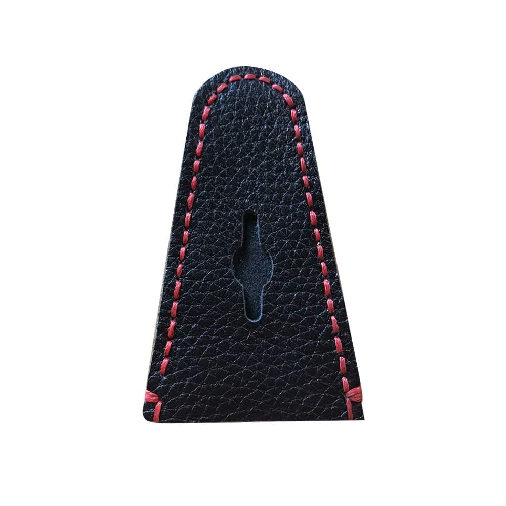 AMEYXGS 2pcs Archery Recurve Bow Tip Protector Leather Bow Limb Tip Guard Protector End Replacement Caps for Archery Hunting Accessories (Black)