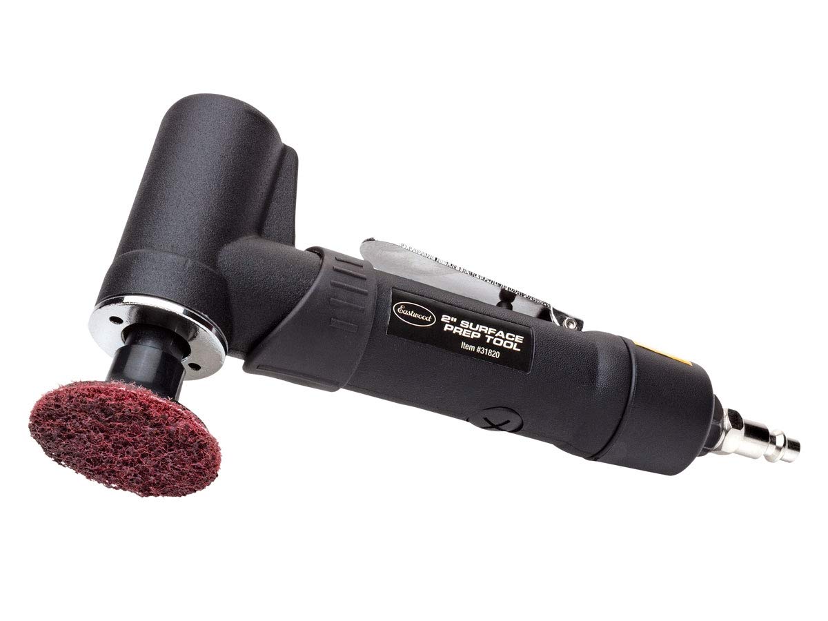 Eastwood 2 in. Surface Prep Tool Air Pneumatic Orbital Sander Disc Grinder Polisher 90 Degree Right Angle Angled Head
