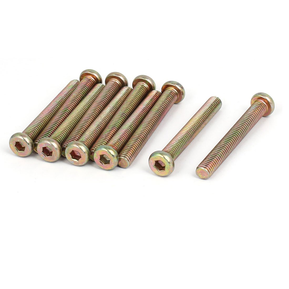 uxcell M8 x 60mm Fully Thread Hex Socket Drive Flat Head Screws Bolts Fasteners 10PCS