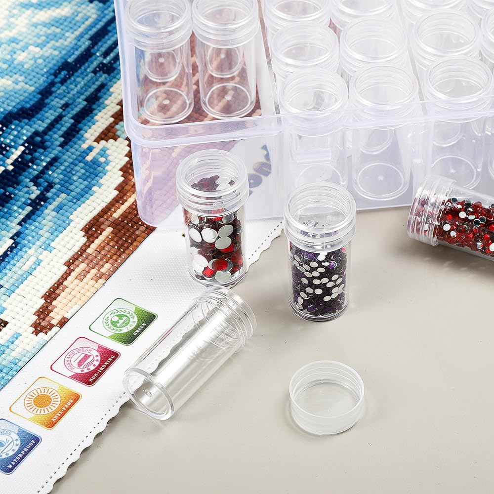 Diamond Painting Storage Containers, 60 Grids Bead Organizer Box with Adjustable Dividers, Diamond Art Bead Box Organizer