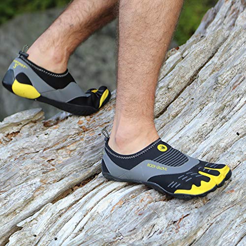 Body Glove Men's 3t Cinch-m Water Shoe, Black/Yellow, 9