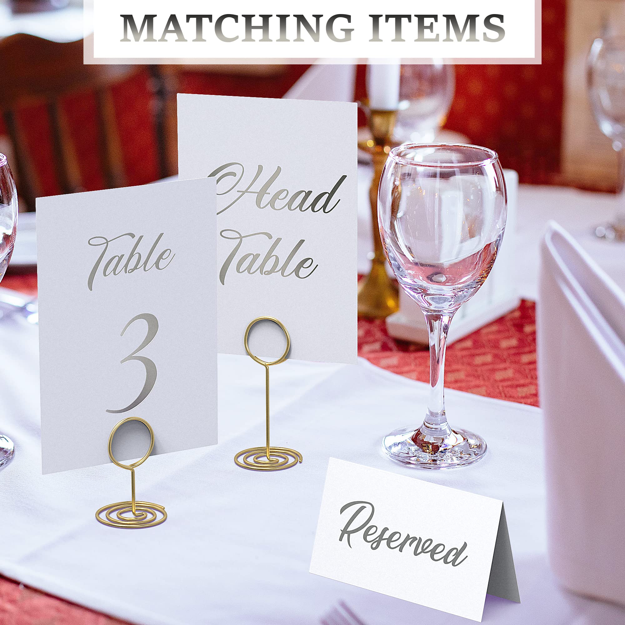 Silver Table Numbers 1-30 for Wedding Reception - Silver Foil Table Number Cards 4x6 in with Head & Gift Table - Restaurant Table Numbers - Wedding Numbers for Tables Card Stock Wedding Table Numbers