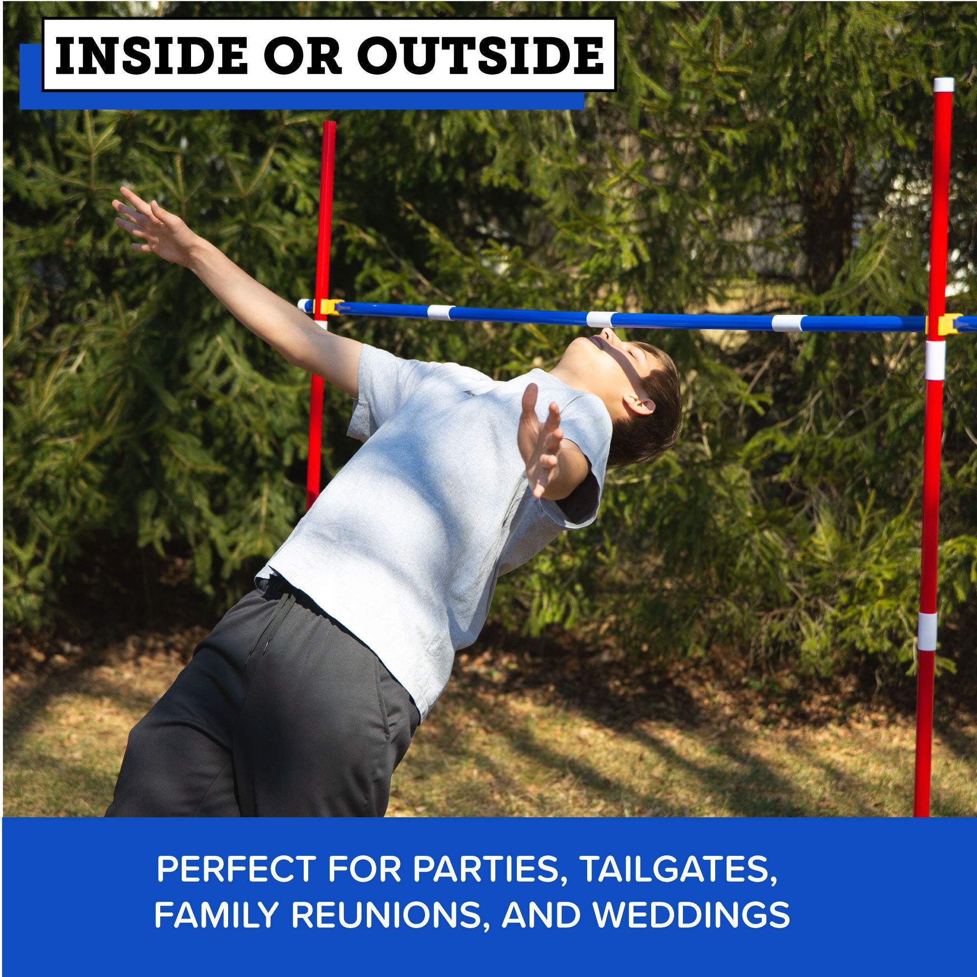 Play Platoon Limbo Game for Adults & Kids - Limbo Stick Yard Game Set for Outdoor Luau Party