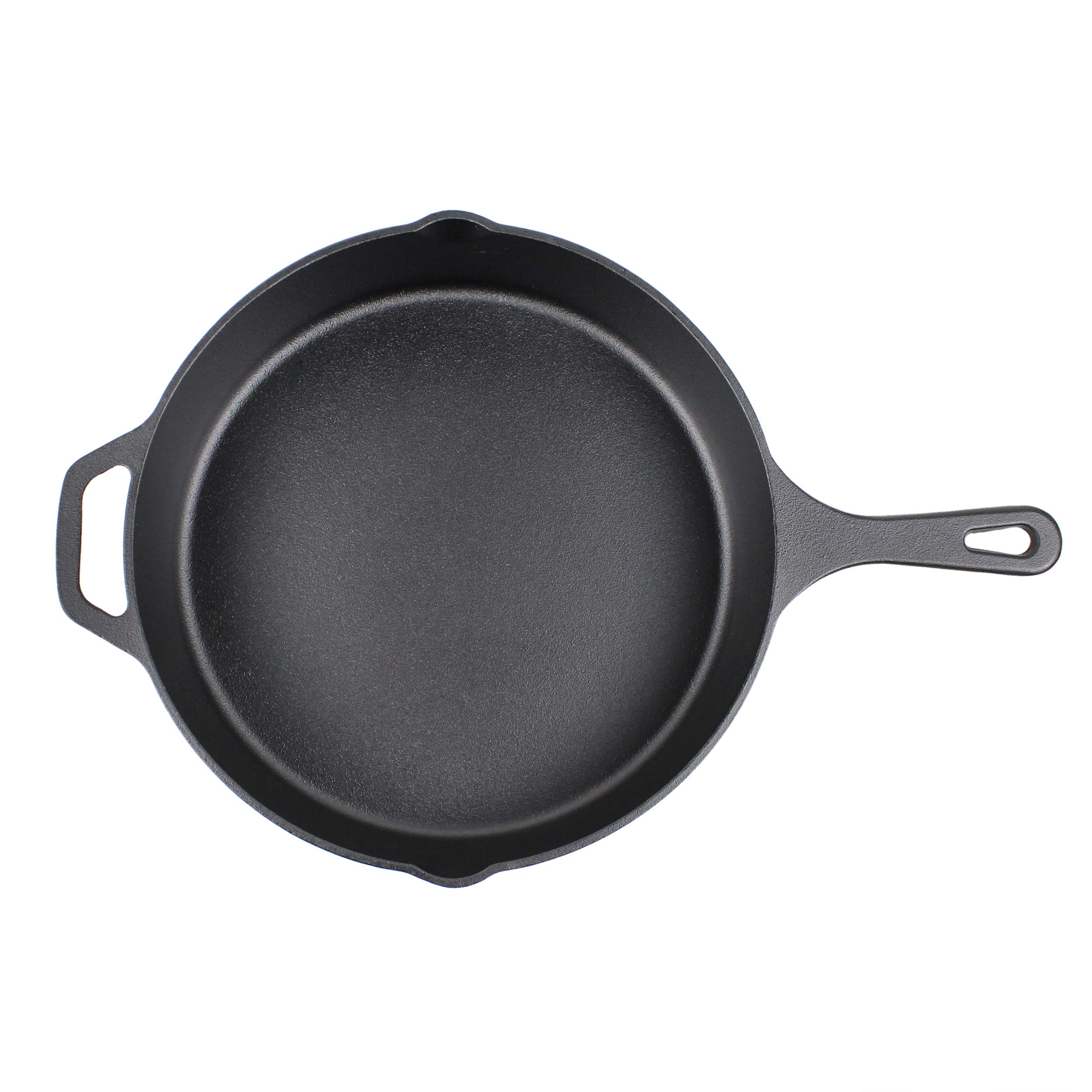 Crucible Cookware 12-Inch Cast Iron Skillet Set (Pre-Seasoned - EXTRA DEEP Sauté Pan), Including Large & Assist Silicone Hot Handle Holders, Glass Lid, Scraper | Indoor & Outdoor Use