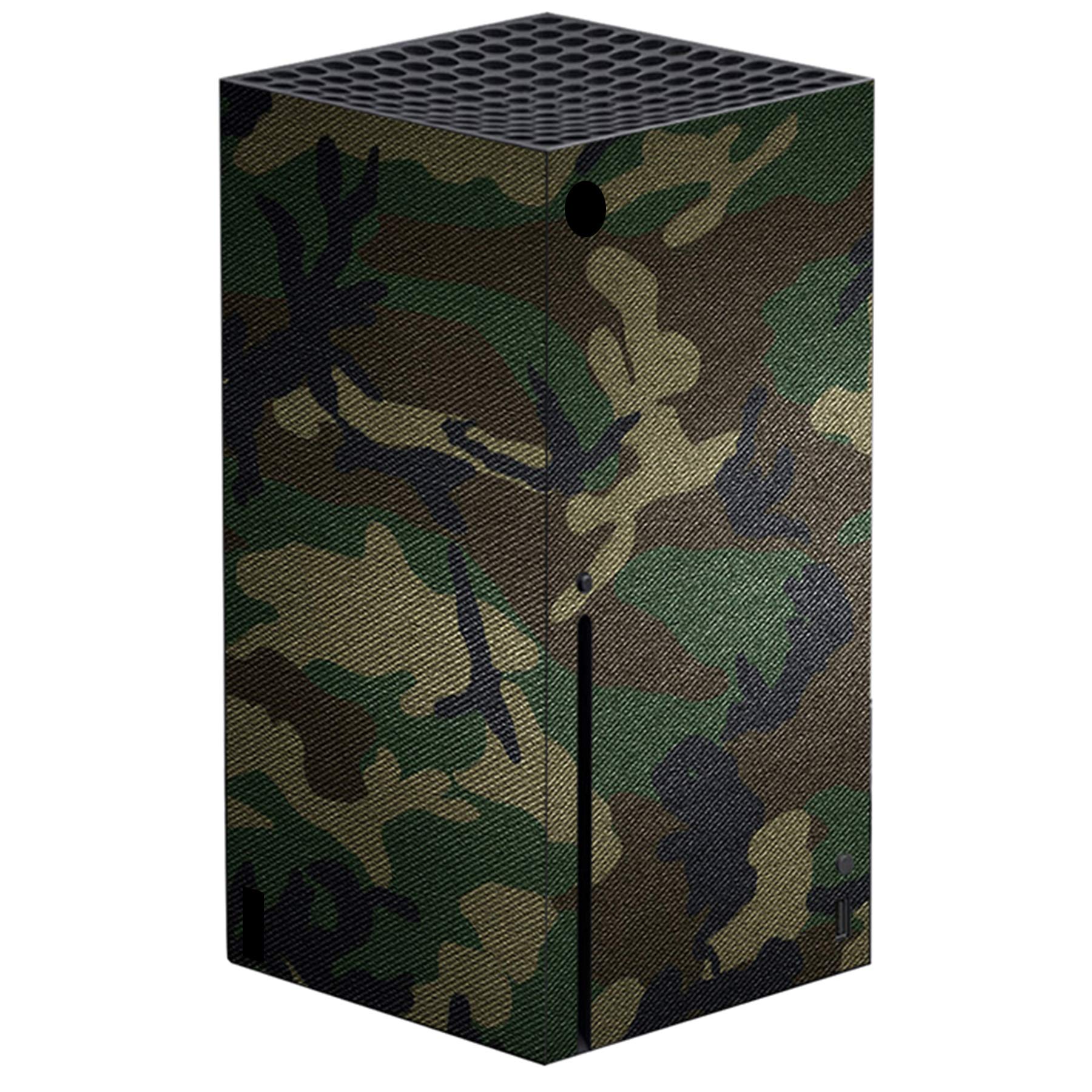 PlayVital Army Green Camouflage Custom Vinyl Skins for Xbox Series X, Wrap Decal Cover Stickers for Xbox Series X Console Controller