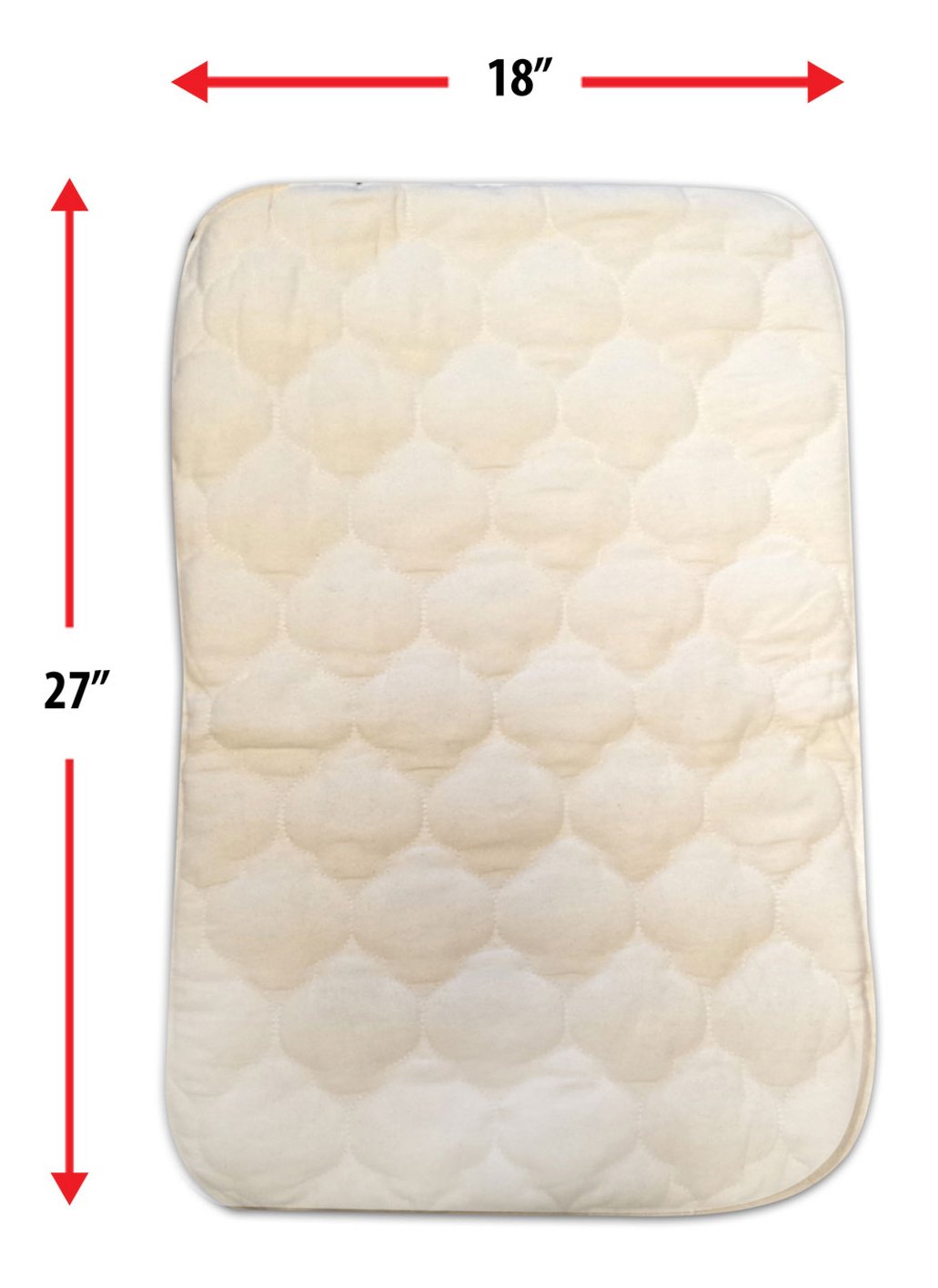 Snoozy Flannel Cotton Anti Allergy Waterproof Multi Use Pad, 18" x 27", 2 Pack