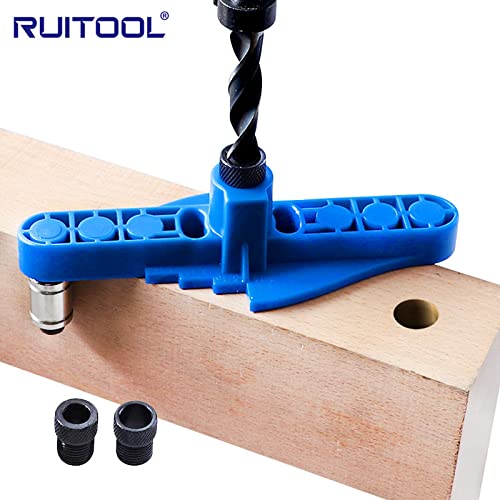 Dowel Jig with Center Scriber 71 Pcs Handheld Dowel Jig Kit Adjustable Punch Locator with Wood Dowels Pins Drill Bits