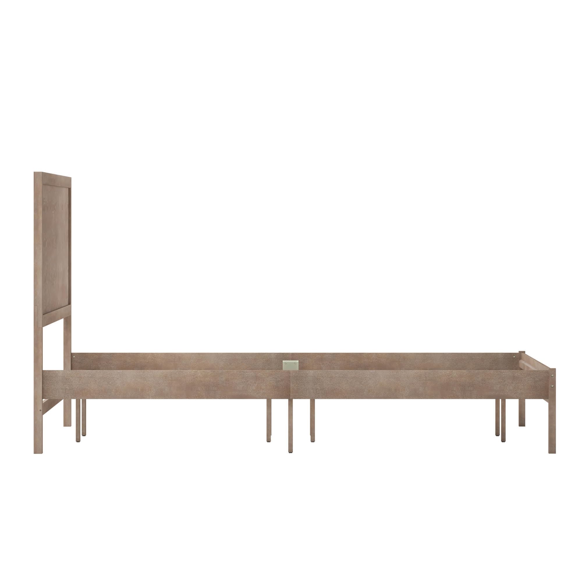 Flash Furniture Asher Solid Wood Platform Bed with Wooden Slats and Headboard, No Box Spring Needed, King Size, Light Brown