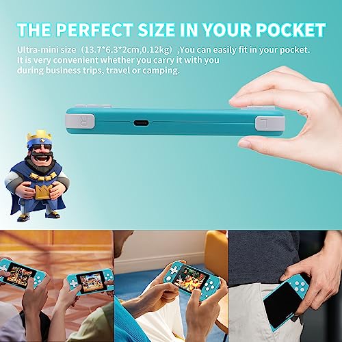 Handheld Game Console 3 inch IPS Screen with 64G TF Cards-Free Games, Mini Retro Open Source System Games Consoles, Compatible with 12 Simulators, Portable Pocket Hand Held Game Video Consoles (Blue)
