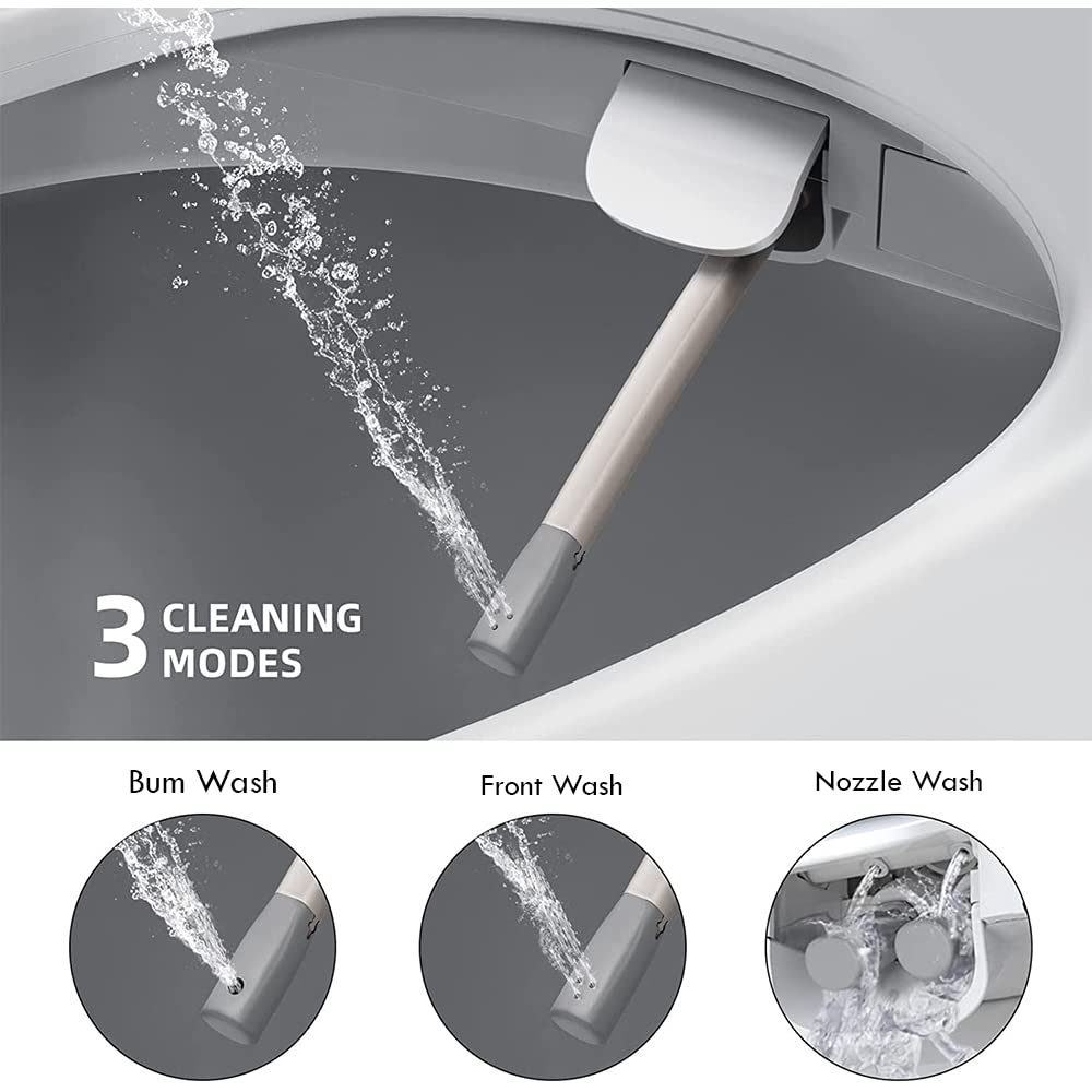 BUTT BUDDY Suite - Smart Bidet Toilet Seat Attachment & Fresh Water Sprayer (Cool & Warm Temperature Control | Dual-Nozzle Cleaning, Adjustable Pressure | Easy Setup, Universal Fit)