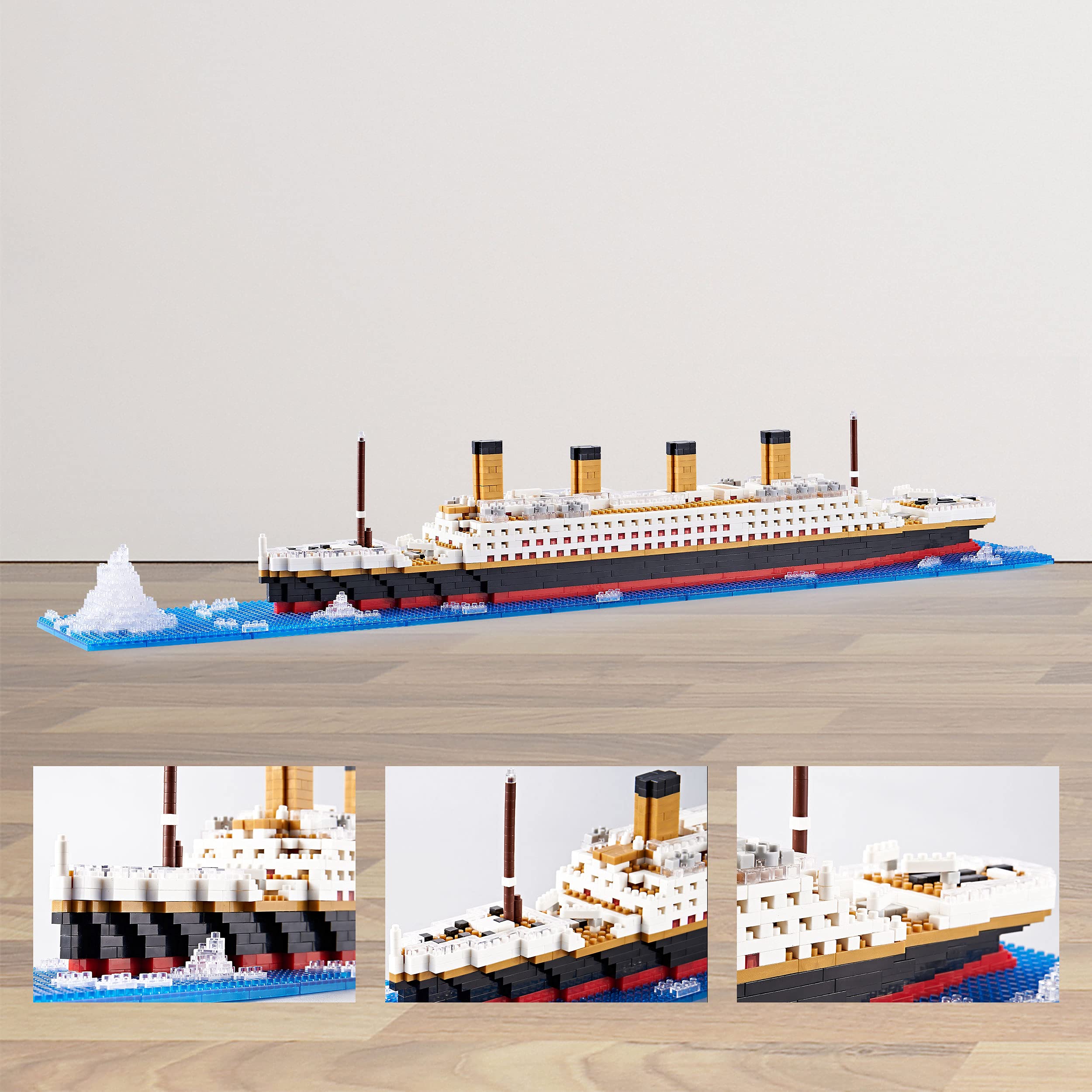 LUKHANG World Famous Titanic Micro Building Block Set for Adult Cruise Ship Micro Bricks Model Kit for Kids Ages of 14+ - 1872 PCS Great Gift