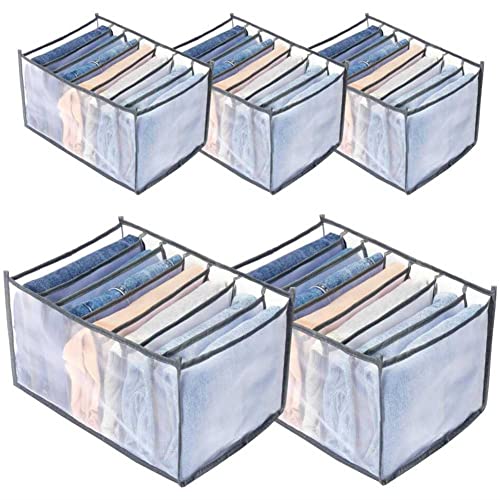 LALEO Clothes Organizer for Drawers, Washable Clothes Organizer for Folded Clothes, Clothing Storage, Portable Clothing Organizer for Thin Jeans, Trousers, Skirts