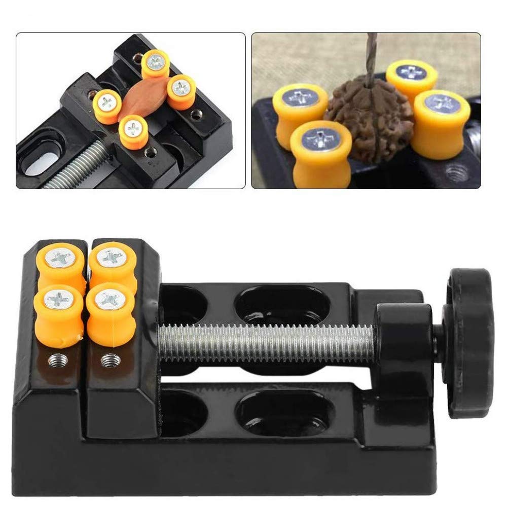 BUYSK Mini Bench Vice Clamp Mini Flat Clamp Opening Parallel Table Vise for Watch Repairing Sculpture Craft Jewelry DIY Carving Tool