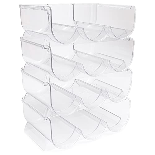 ITYLIFE CITYLIFE Water Bottle Organizer Holder Stackable Wine Storage Rack Plastic Cabinet Pantry Countertop Kitchen Refrigerator Freezer Organization Mug Shaker Blender Bottles Cups yeti