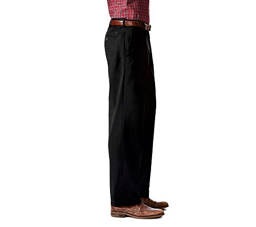 Dockers Men's Relaxed Fit Comfort Khaki Pants, Black Metal, 44W x 30L