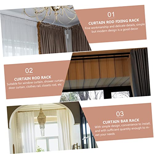 Garneck 16 Pcs Curtain Rod Holder Shower Curtain Hangers Heavy Duty Hangers Ceiling Hanging Hook Shower Curtain Bracket Curtain Bracket Hooks Curtain Hook Holders Curtain Accessories Red