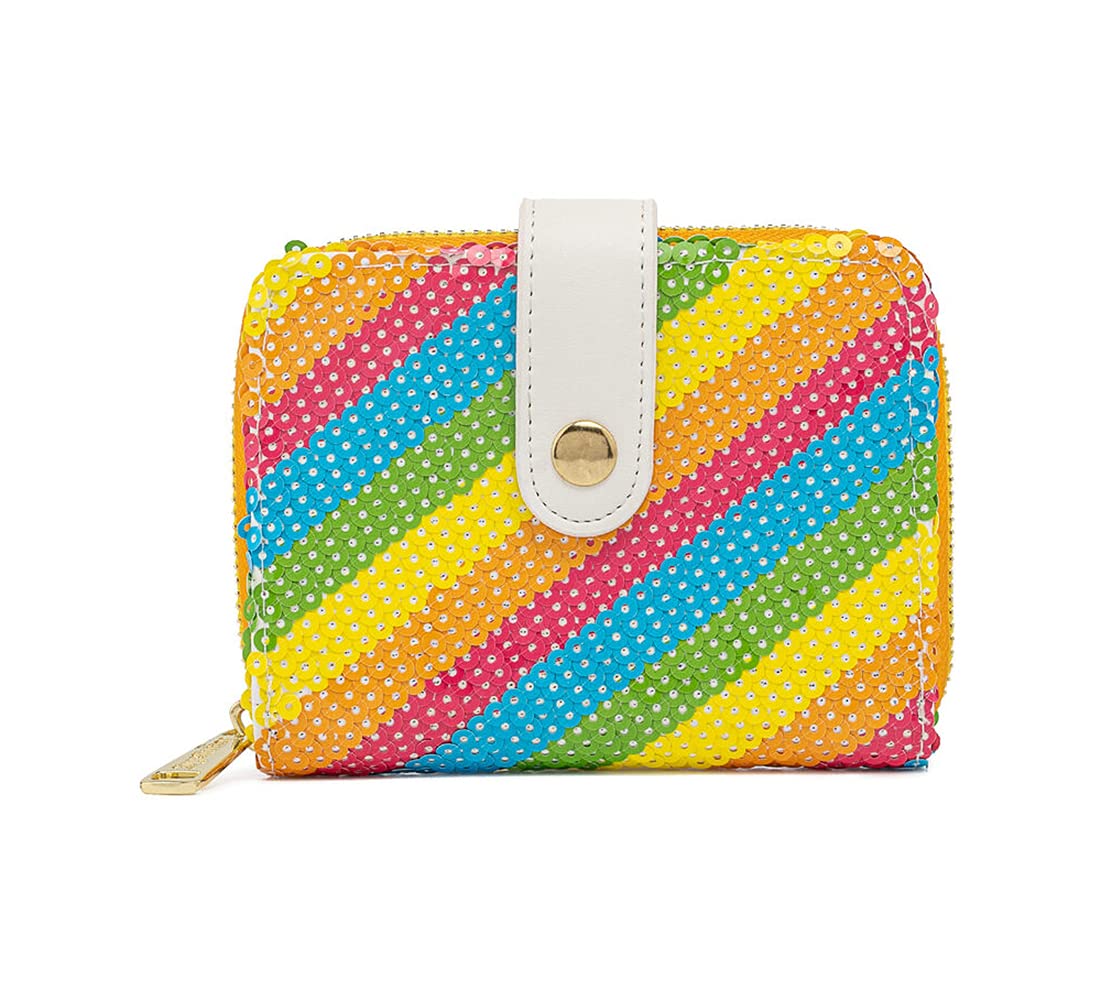 Loungefly x Disney Minnie Mouse Sequin Rainbow Zip Around Wallet