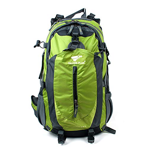 Distrade 40L Outer Frame Hiking Backpack with Rain Cover,Outdoor Sport Travel Daypack for Climbing Camping Touring,High-Performance Green