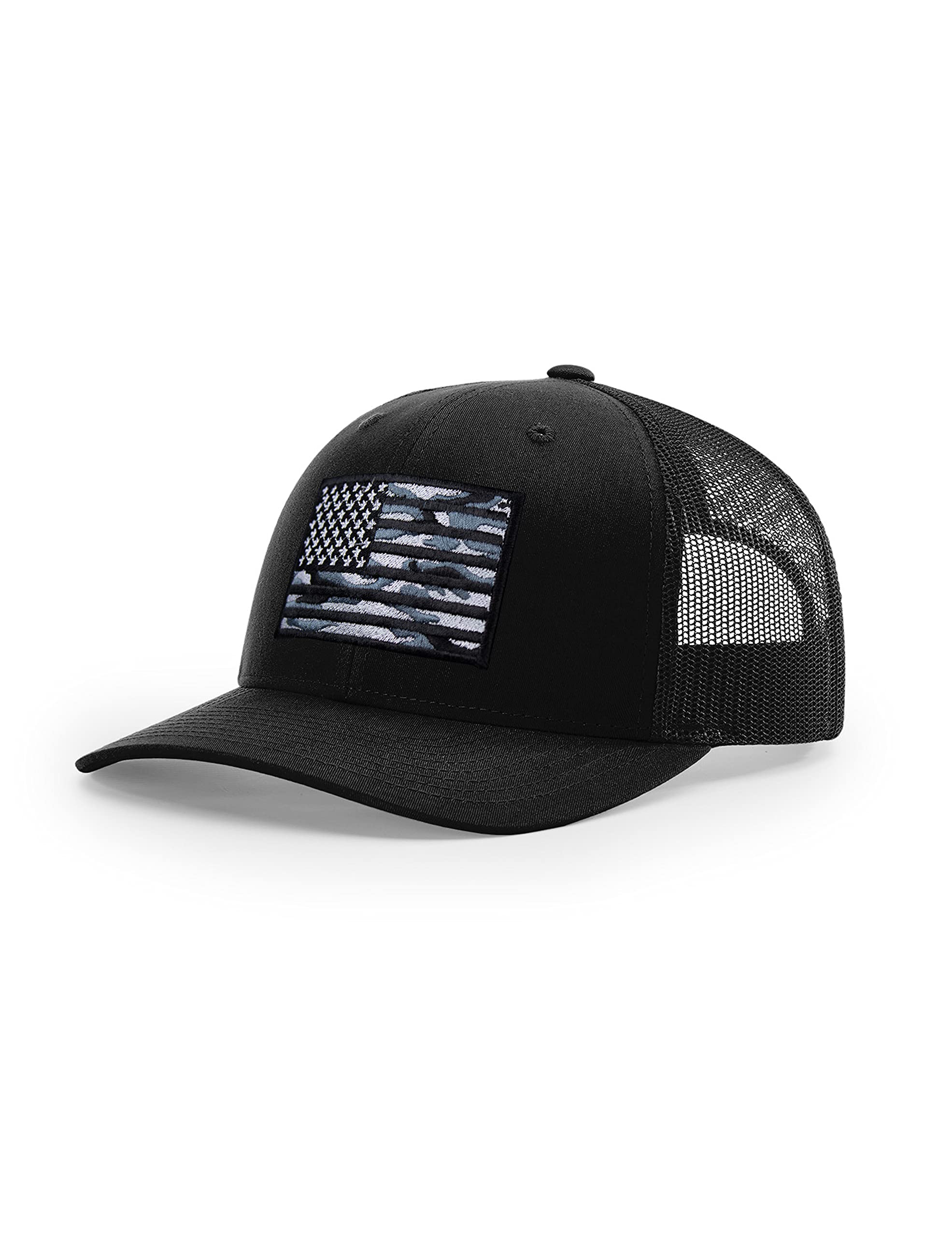 B Wear Sportswear Patriotic Camo American Flag USA Embroidered Snapback Trucker Cap Hat