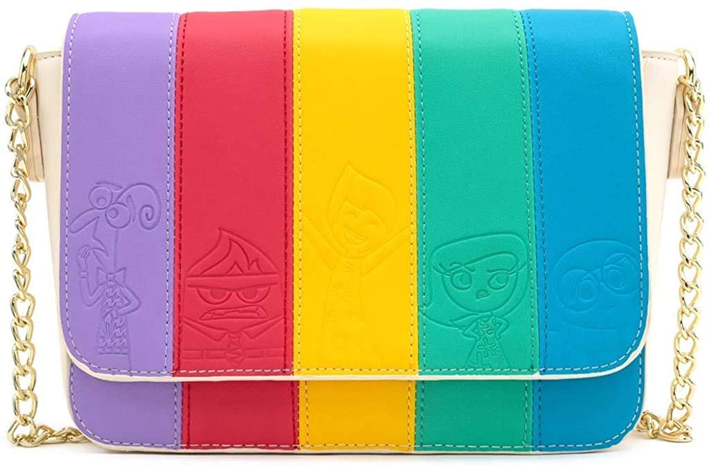 Loungefly x Pixar Inside Out Mixed Emotions Rainbow Crossbody Bag (One Size, Multi)