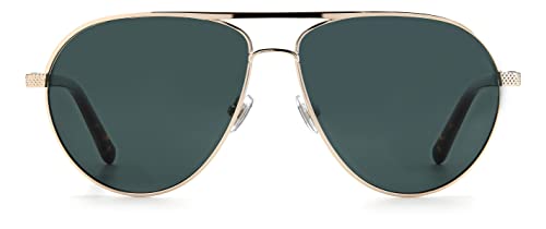 Fossil Men's Male Sunglass Style FOS 3125/G/S Aviator, Light Gold/Green, 59mm, 13mm