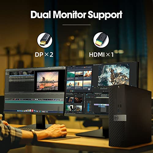 Dell OptiPlex 7050 Desktop Computers PC and 24 inch KOORUI Monitor Bundle, i7-6700 3.4GHz, 32GB Ram 1TB M.2 NVMe SSD+2TB HDD, AX200 Built-in WiFi 6,Bluetooth 5.2,HDMI,Windows 10 Pro (Renewed)