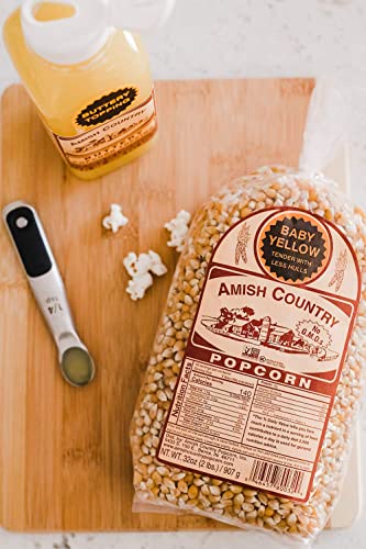 Amish Country Popcorn | 2 lb Bag | Baby Yellow Popcorn Kernels | Old Fashioned, Non-GMO and Gluten Free (Baby Yellow - 2 lb Bag)