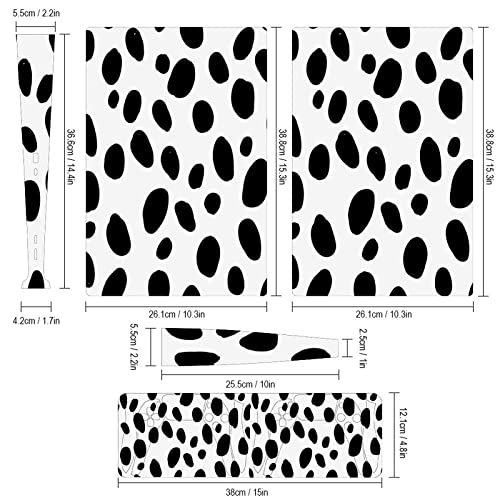 Black and White Animal Print Full Protective Skin Cover Design Wrap Decal Sticker Compatible with PS5 Digital Edition Console and Controller