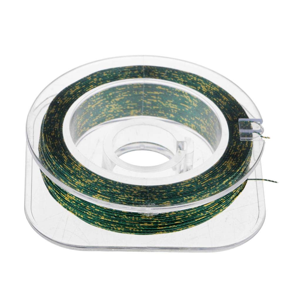 Baosity Metallic Guide Wrapping Fishing Line Thread for Rod Building, Green