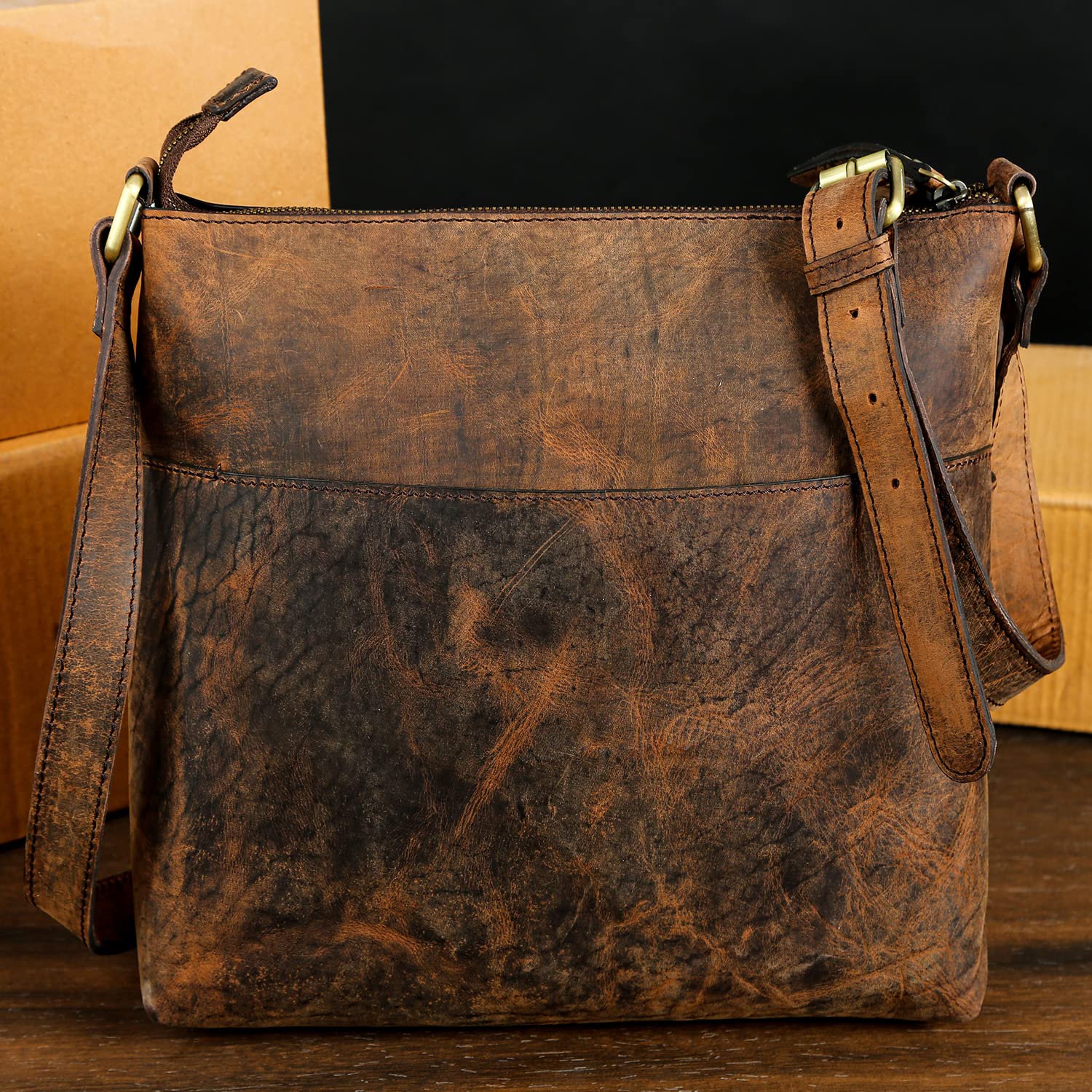 Leather Crossbody Bags for Women | Genuine Leather Crossbody Shoulder Messenger Bag for Women