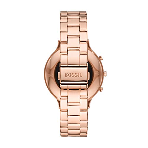 Fossil Women's 42mm Charter Stainless Steel Hybrid HR Smart Watch, Color: Rose Gold Glitz (Model: FTW7012)
