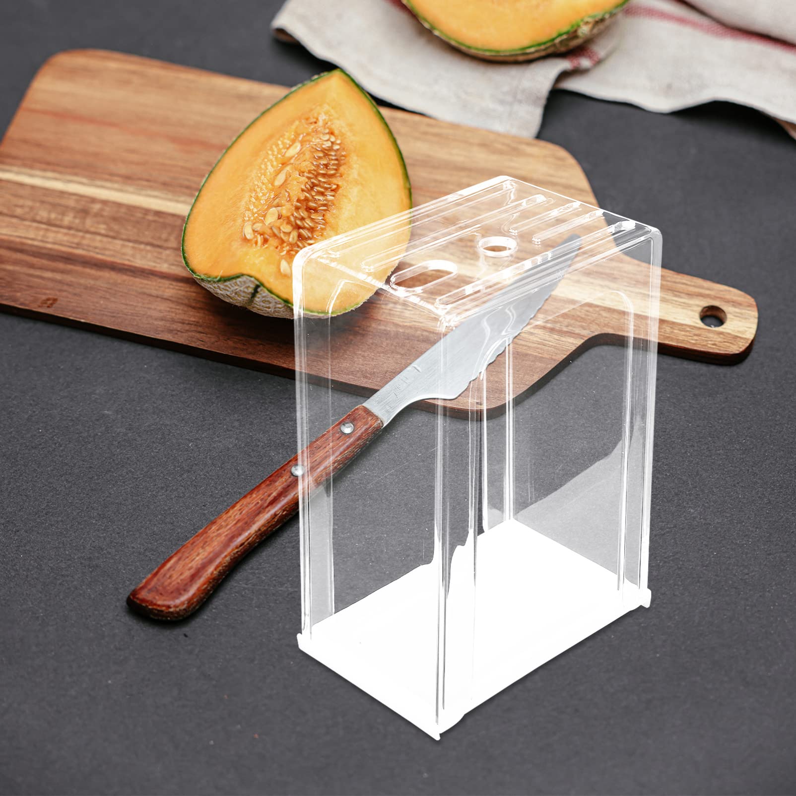CALLARON Dice Bag Kitchen Cutlery Kitchen Cutter Base Kitchen Organizer Stand Kitchen Holder Organizer Stand All Purpose Scissors Household Kitchen Cutter Holder Blade Case Acrylic
