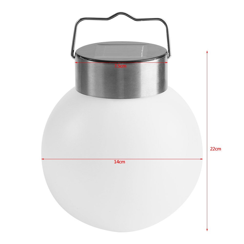 LED Bulb Light,Ball Shape Solar Light,Solar Energy LED Rechargeable Hanging Bulb Light Outdoor Pool Pond Garden Yard Lamp,for Garden Patio Home Decor
