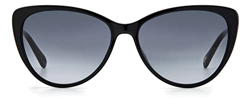 Fossil Women's Female Sunglass Style FOS 2114/G/S Cat Eye, Black/Gray Shaded, 54mm, 15mm