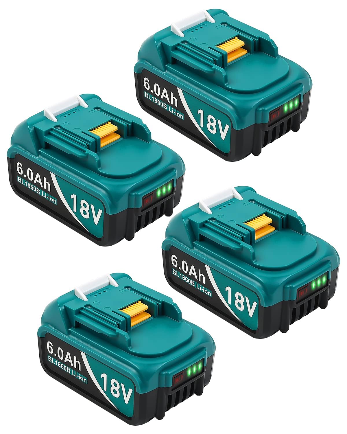Amityke 2023 New Upgraded 18V 6.0Ah Replacement for Makita 18V Battery Compatible with Makita 18 Volt Battery BL1860 BL1850 BL1840 BL1830 BL1820 BL1815 LXT 400 Power Tools