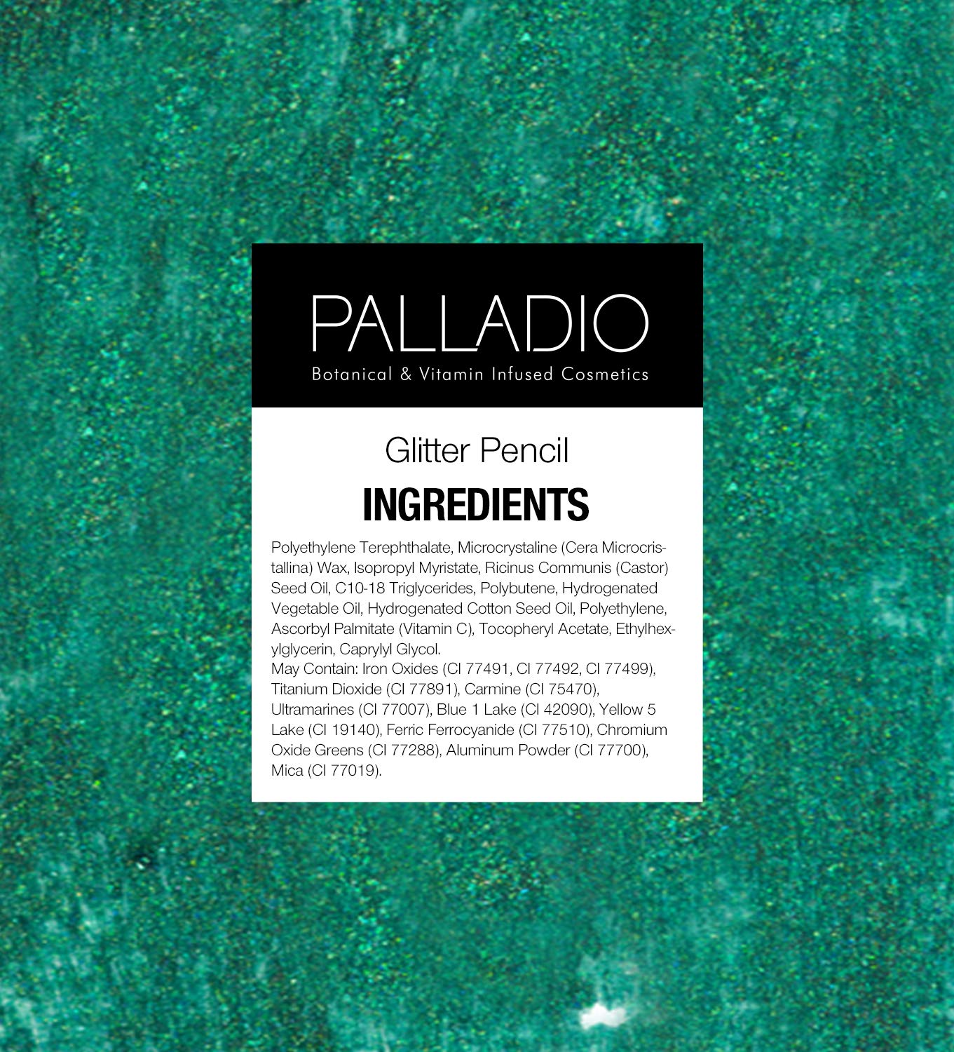 Palladio Glitter Eyeliner Pencil, Longlasting Creamy Cosmetic Pencil, Shimmer Eye Liner, Buttery Smooth Tip, Professional Makeup Glittery Pencil, Sharpenable, Blue Sparkle