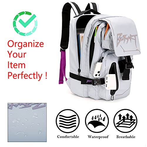 BE SMART Hiking Outdoor Travel Backpack with Design, Water-Resistant Laptop Daypack Book Bag with Multi-Layer for Men & Woman (Antarctic Blue)