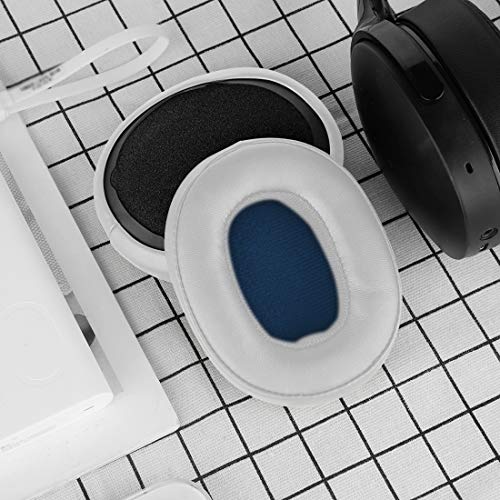 Geekria QuickFit Replacement Ear Pads for Skullcandy Crusher Wireless, Crusher Evo, Crusher ANC, Hesh 3 Headphones Earpads, Headset Ear Cushion Repair Parts (White)