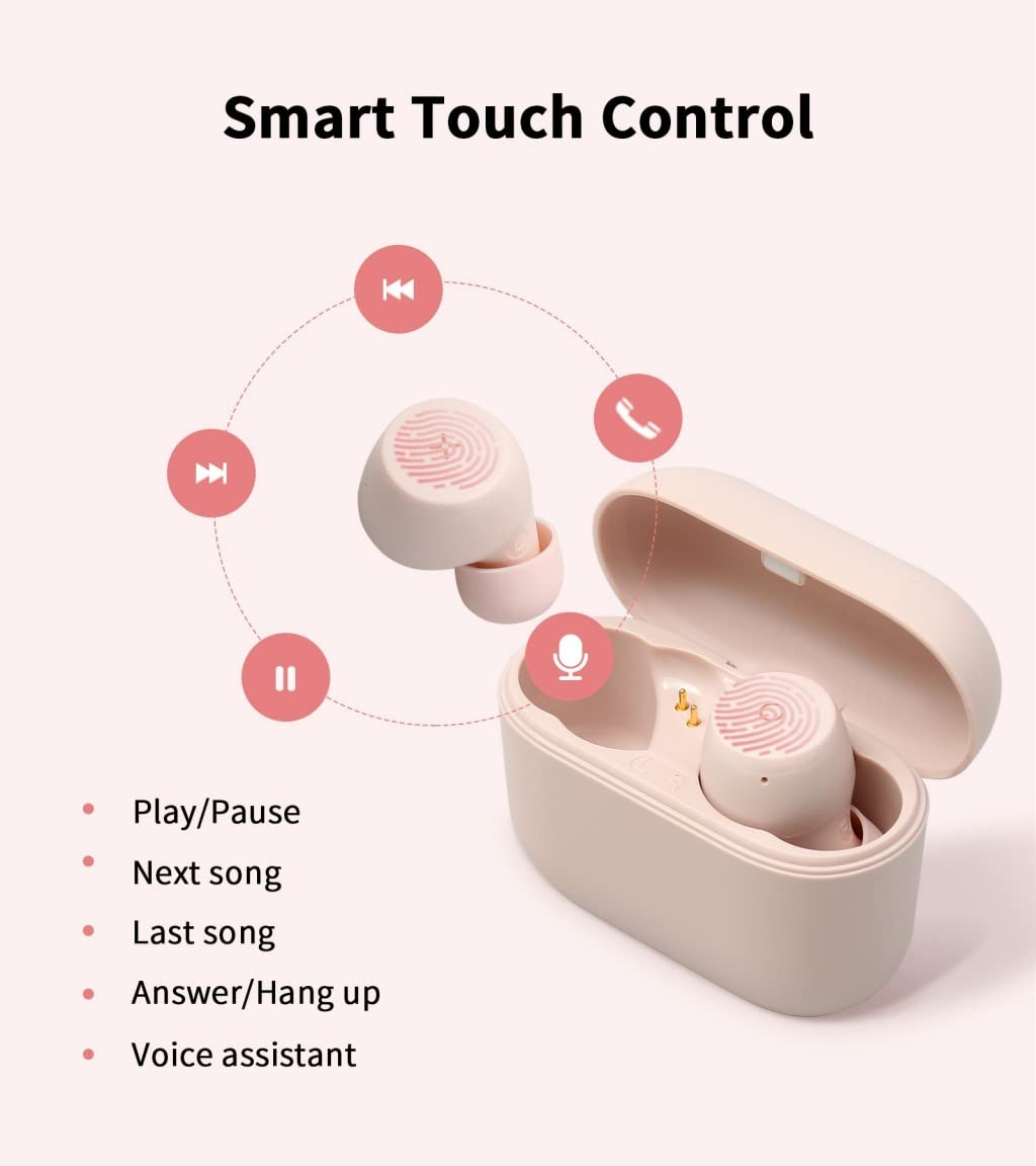 Edifier X3 to U True Wireless Earbuds, Qualcomm AptX Audio Bluetooth 5.0 Headphones, CVC 8.0 Noise Cancellation IP55 Dust and Waterproof Ear Buds, Voice Assistant USB C Earphones Pink