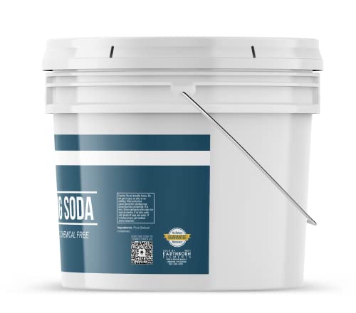 Earthborn Elements Borax Powder, Washing Soda, Baking Soda Bundle (1 Gallon ea.) Multipurpose for cleaning & laundry, Resealable Bucket