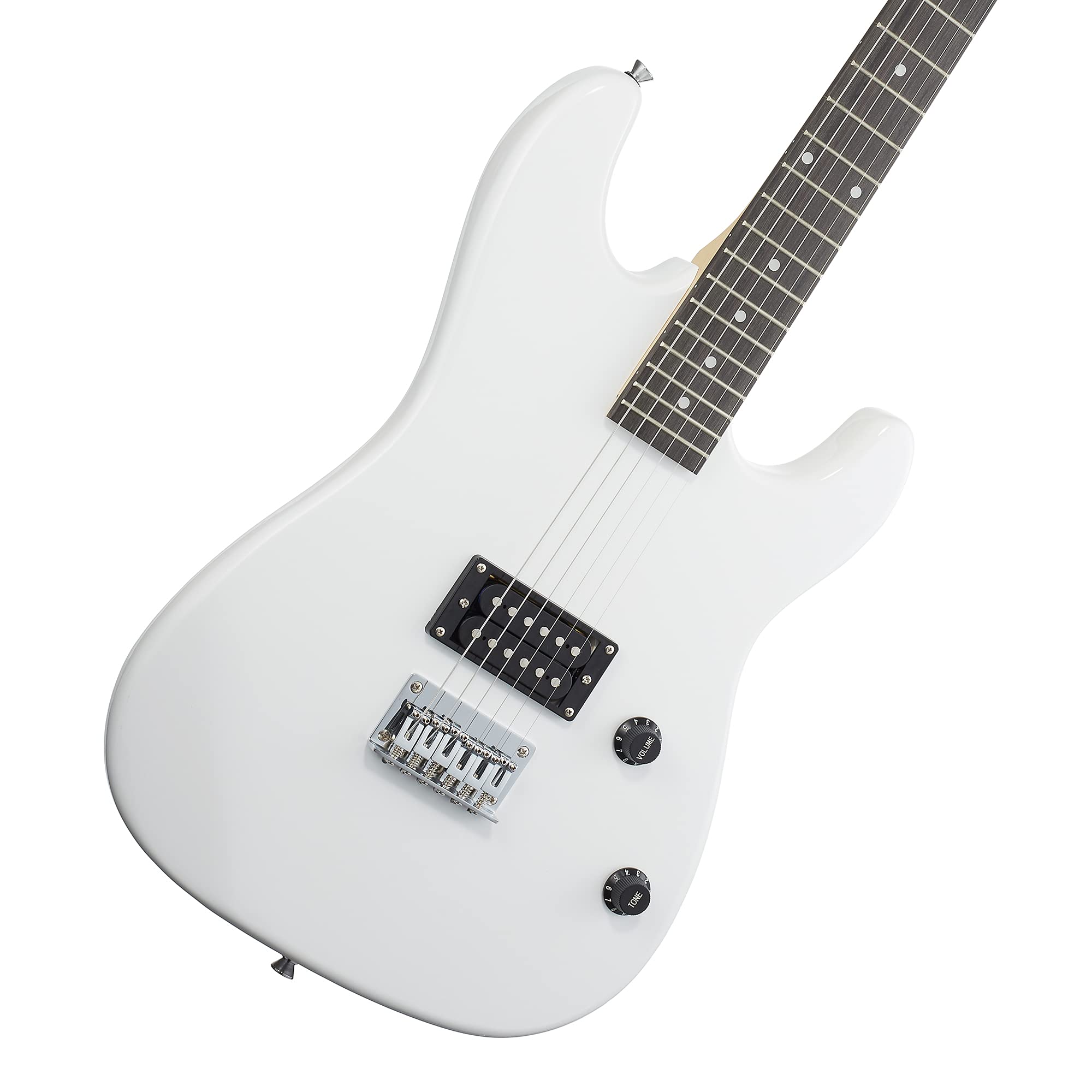 Ashthorpe 39-Inch Full-Size Electric Guitar with Humbucker Pickup (White), Guitar Kit with Padded Gig Bag, Strap, Strings, Cable, Cloth, Picks