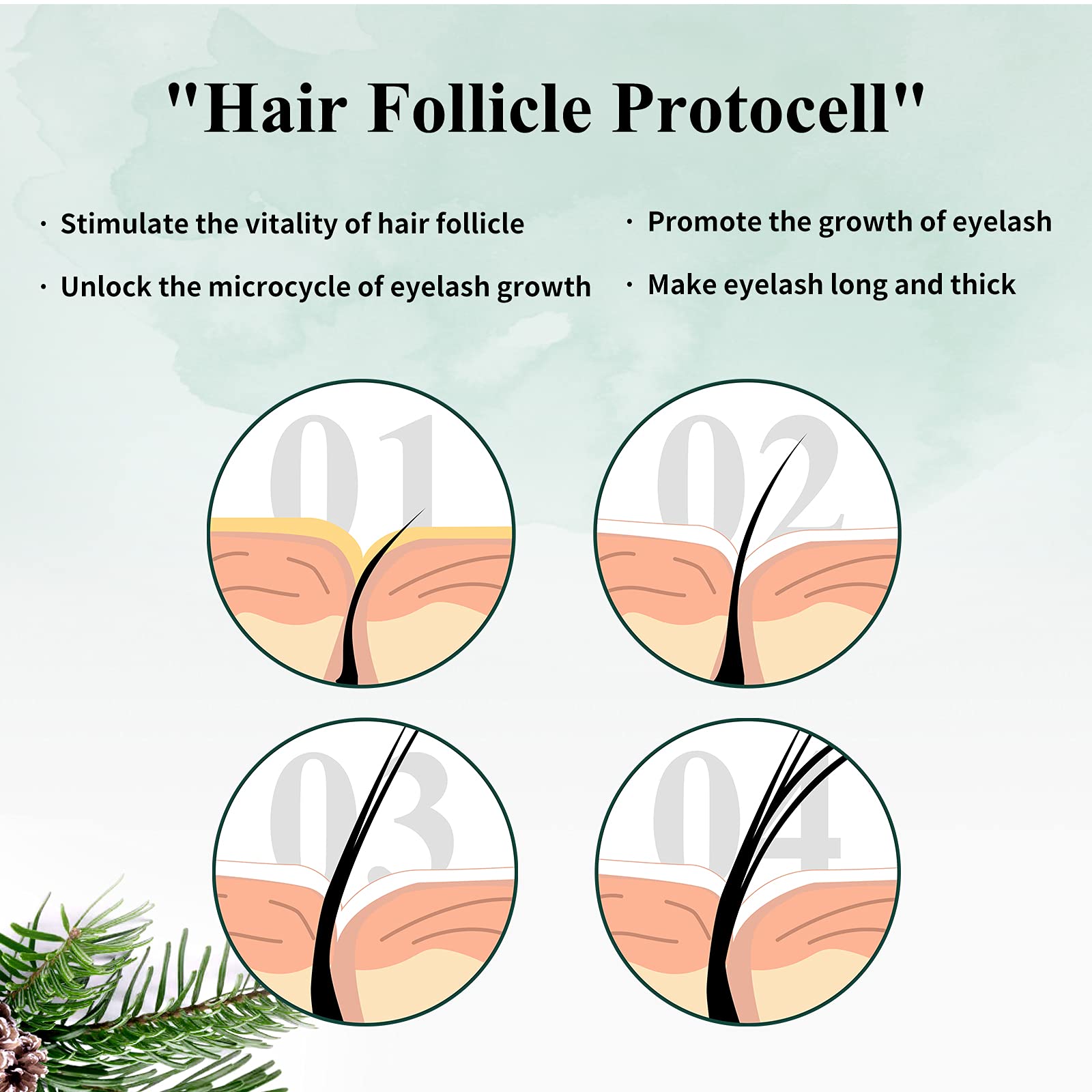 Eyelash Growth Serum, BREYLEE Lash Boost Serum, Eyelash Conditioner for Longer, Fuller, & Thicker Lashes, Gold (3ML/ 0.1 Fl. Oz),Fast Results in 30 days